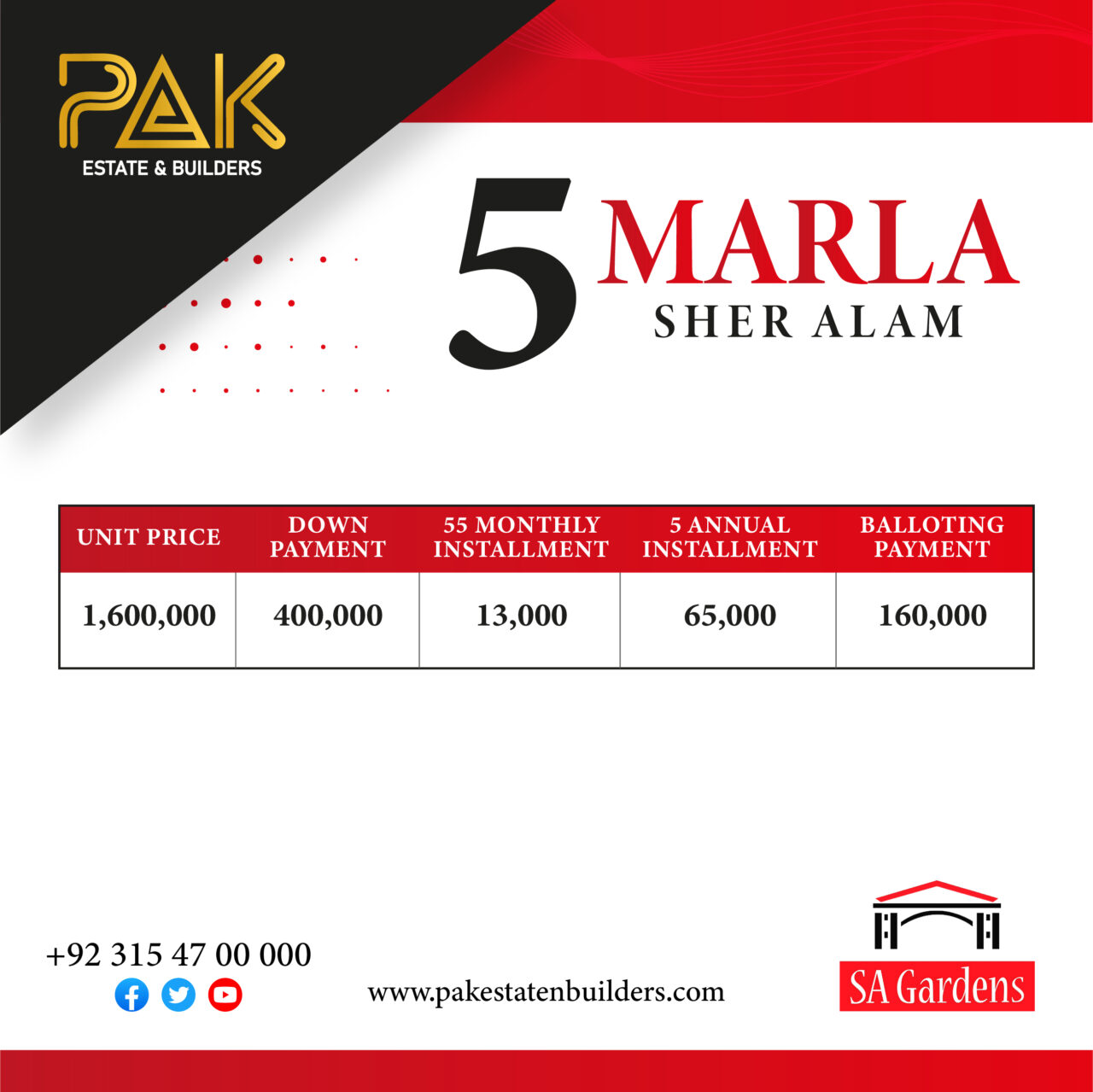 SA Gardens - Pak Estate & Builders